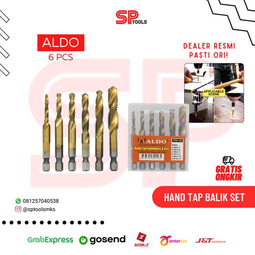 Jual MATA BOR HAND TAP DRILL SET 6PCS ALAT BUAT DRAT ULIR MUR BAUT ALDO ...