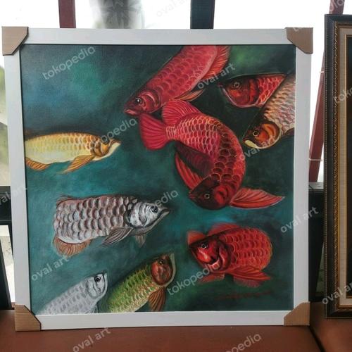 Jual Lukisan Ikan Arwana 9 Frame - Kab. Bogor - oval art | Tokopedia