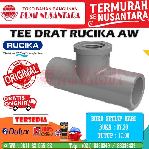 Jual Tee Drat Rucika 1/2"-3/4"-1" Faucet Tee TDD PVC Letter T Drat Dalam - 1/2" - Kab. Bekasi ...