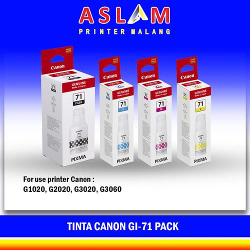 Jual Tinta Canon GI-71 GI 71 Cyan Magenta Yellow Black original Ink ...