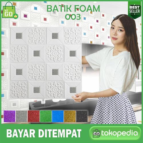 Jual Wallpaper Dinding 3D Foam Batik Brick Foam Uk. 70 x 35 Cm - SILVER ...