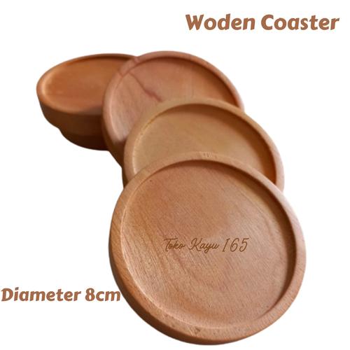 Jual WOODEN COASTERS Tatakan Gelas Kayu 8cm Bisa Custom Grafir ...