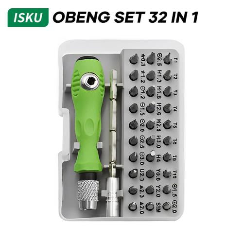 Jual ISKU Obeng Set 32in1 SerbaGuna Magnetic Screwdrivers Repair tool ...