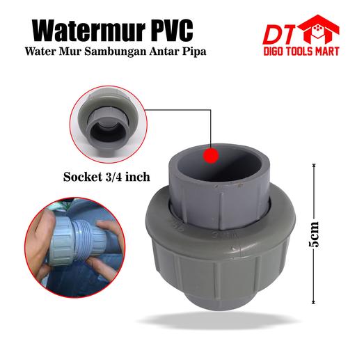 Jual Watermur PVC 3/4 inchi Drat Polos Watermoor Water Mur - Kab ...