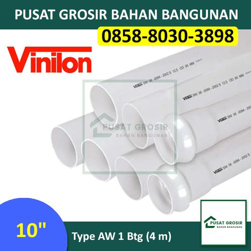 Jual Pipa PVC 10" AW Merek Vinilon 10inch AW Per Batang (4m) - Jakarta ...