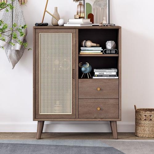 Jual lemari buffet minimalis kayu rotan - buffet rotan alami - Kab ...