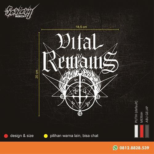 Jual VITAL REMAINS logo cutting sticker - Jakarta Timur - Sorcery Merch ...