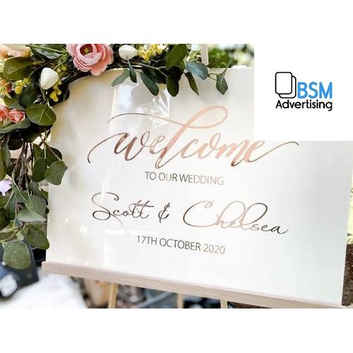 Jual Jual Papan Nama Akrilik Pernikahan Wedding Sign welcome sign 3mm ...