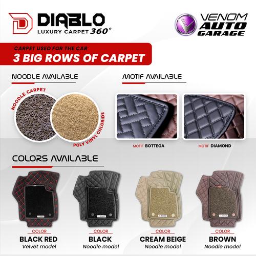 Promo KARPET MOBIL DIABLO 360 - (3 Row Seat Big Car) - BLACK RED ...