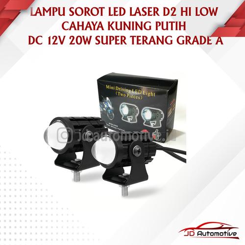 Jual LAMPU SOROT LASER GUN LED D2 HI LOW CAHAYA KUNING PUTIH 20W ...