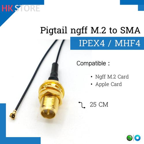 Jual Kabel Pigtail IPX IPEX 4 IPEX4 MHF4 NGFF M.2 to SMA konektor - Kab ...