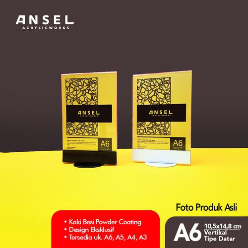 Promo ANSEL Tent Card Akrilik Besi /Datar A6 Vertikal 10,5x14,8cm ...