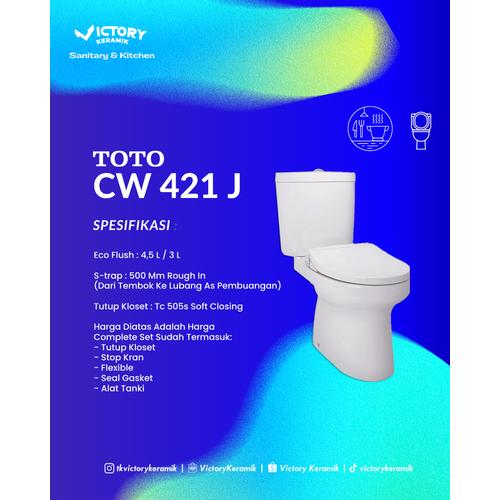 Jual KLOSET DUDUK TOTO CW 421 J / TOTO MONOBLOK / KLOSET DUDUK ECO ...