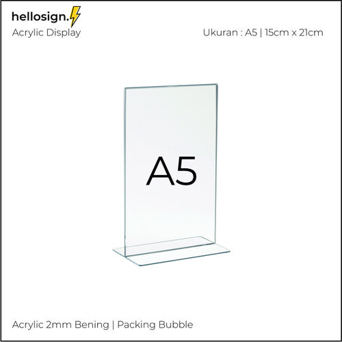 Jual Akrilik Display A5 | Tempat Brosur A5 | Acrylic Tent CardHolder ...