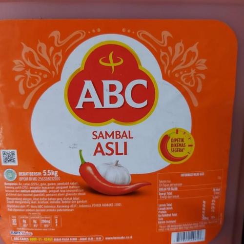 Jual NEW ABC CHILLI SAUCE - ABC SAOS SAMBAL 5,7KG - ABC JERIGEN GALON ...