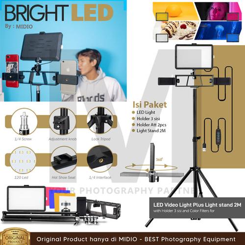 Jual BrightLED PTL01 Zoom LED Dimmable 5600K USB LED Game Streaming ...