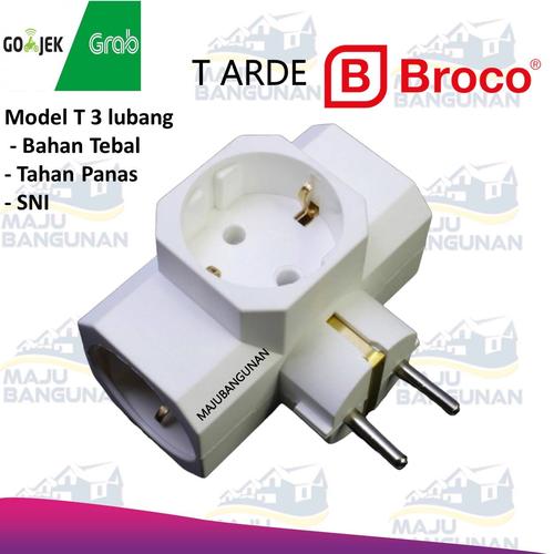 Jual T Arde Colokan Stop Kontak Listrik T 3 Lubang Broco / Colokan T ...