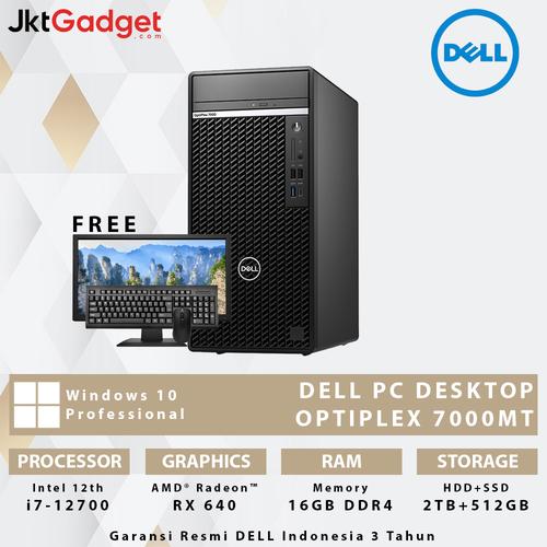 Jual DELL PC DESKTOP OPTIPLEX 7000MT i7-12700 16GB 2TB+512GB RX640 W10 ...