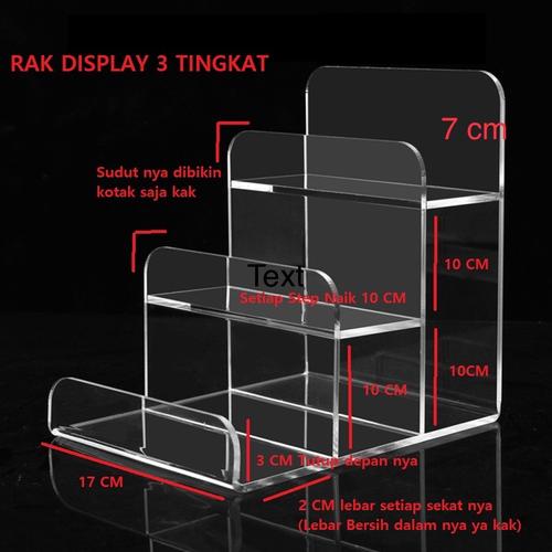 Jual Acrylic stand tempat dompet / rak kertas 3mm custom sesuai gambar ...