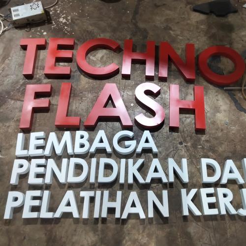 Jual Huruf Timbul Galvanis Galvanil NON LED Finishing Cat Duco Signage ...