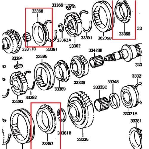 Jual RING SYNCHRONIZER ORI 33367-60020 33368-60020 33368-60041 ...