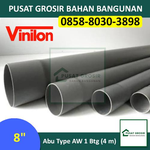 Jual Pipa PVC 8" AW Vinilon Jis Abu 8inch AW Per Batang (4m) - Jakarta ...