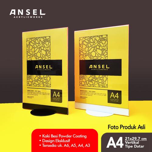 Promo ANSEL Tent Card Acrylic Kaki Besi /Datar A4 Vertikal 21x29,7cm ...