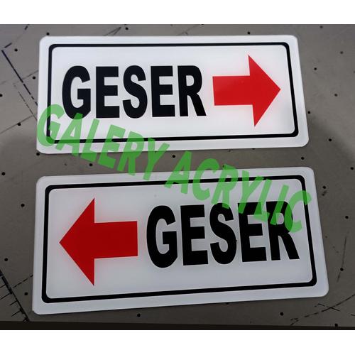 Jual Sign Label acrylic Geser Kanan-Kiri papan Rambu Geser - Kota ...