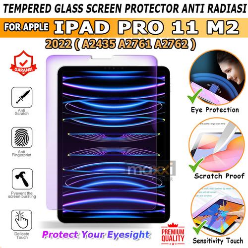Jual IPad Pro 11 M2 Chip 2022 4 4th Gen Tempered Glass Anti Blue Ray ...