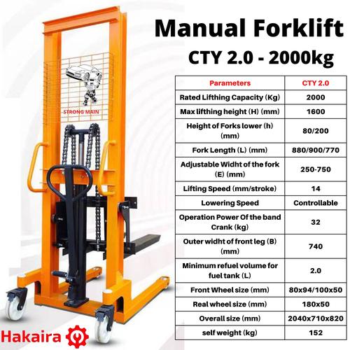 Jual Manual forklift 1 ton - Manual stacker - surabaya - 2 ton - Kota ...
