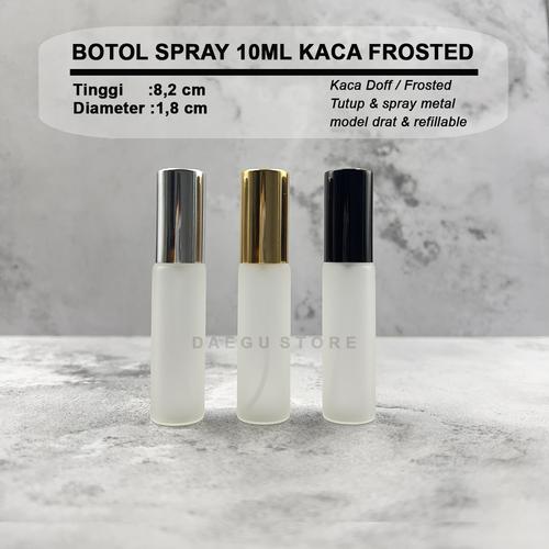 Jual Botol Spray 10ml Kaca FROSTED DOFF - Sprayer Alumunium Metal ...