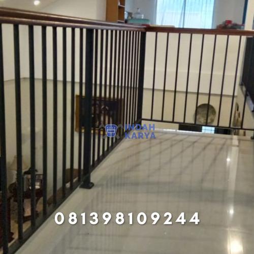Jual railing tangga minimalis modern handel kayu - handrail kayu - Kota ...