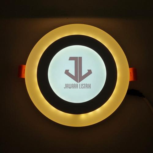 Jual POTENS LAMPU PANEL LED 2 WARNA BULAT 6 WATT + 3 WATT PPL-B06 SNI ...