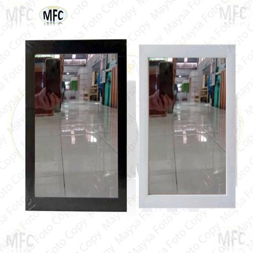 Jual Kaca Cermin + Bingkai ukuran 40x60 Minimalis Hitam & Putih ...