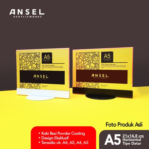 Jual ANSEL Tent Card Akrilik Besi /Datar A5 Horizontal 21x14,8 cm ...