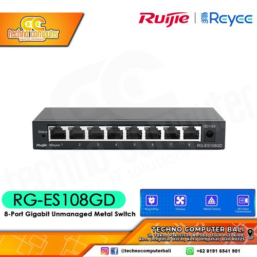 Jual SWITCH HUB RUIJIE/REYEE RG-ES108GD 8-Port Gigabit Unmanaged Switch ...