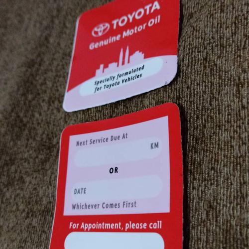Jual sticker oil reminder toyota - Kota Bandung - sticker-run | Tokopedia
