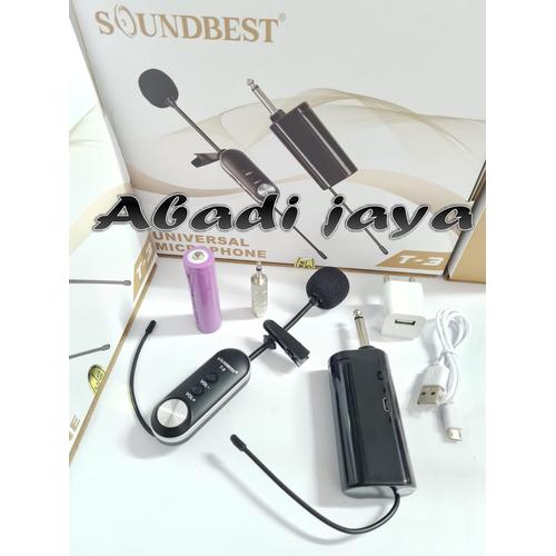 Jual mic wireless soundbest t3 t 3 1mic clip on baterai charger ...