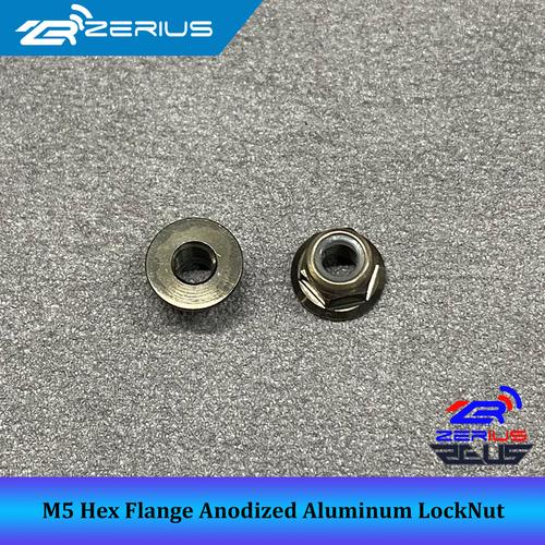 Jual M5 Hex Flange Anodized Aluminum Nylon Lock Nut, Mur Locknut ...