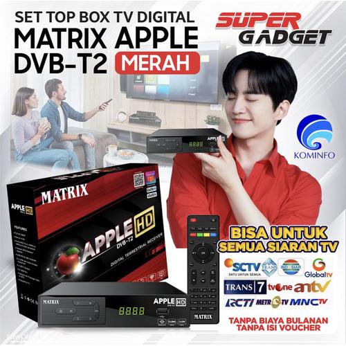 Jual READY SET TOP BOX RECEIVER TV DIGITAL MATRIX DVB T2 APPLE MERAH HD ...