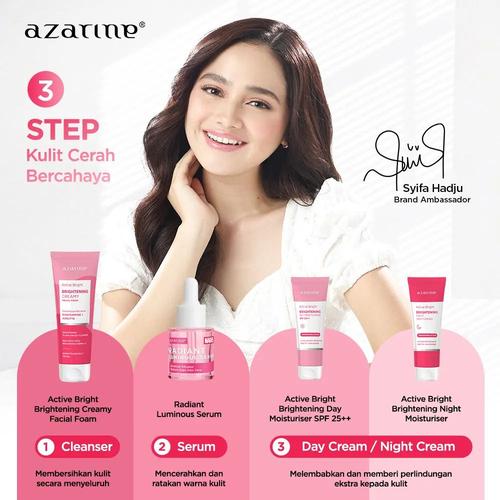 Jual Azarine Active Bright Series Treatment Facial Foam | day night ...