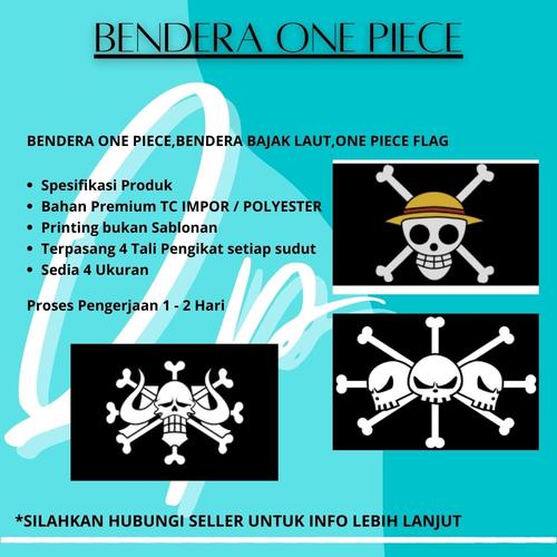Jual Bendera One Piece Bendera Logo Bajak Laut One Piece Flag Wall ...