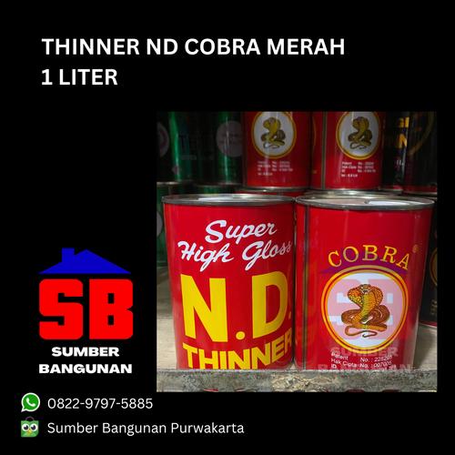 Jual THINNER ND COBRA MERAH KALENG 1 LITER THINER PENGENCER CAT 0.8 L ...