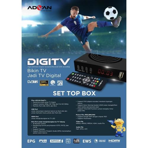 Jual ADVAN DIGITV STB Set Top Box DV3T2 Penerima Signal TV Digital ...