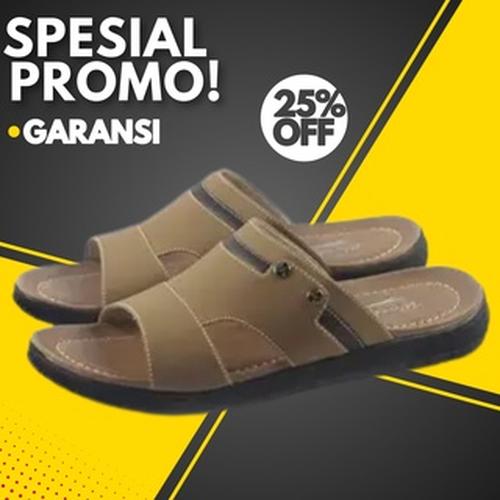 Jual sandal bapak bapak pria kulit lebaran terbaru dewasa sendal slide ...