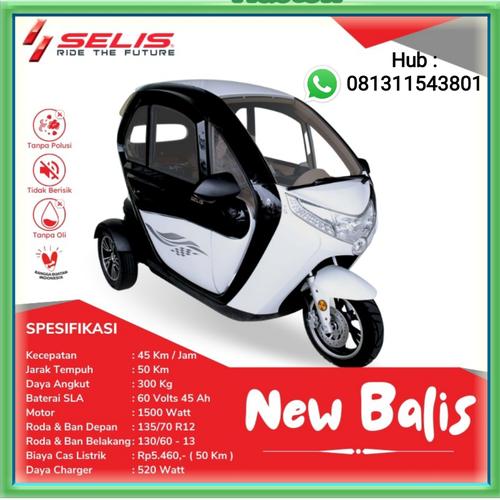 Jual sepeda motor listrik roda 3 Selis New Balis - Merah - Kab ...