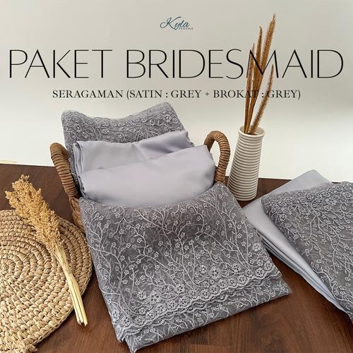 Jual PAKET KAIN BRIDESMAID PREMIUM LENGKAP SATIN KEBAYA BROKAT WARNA ...