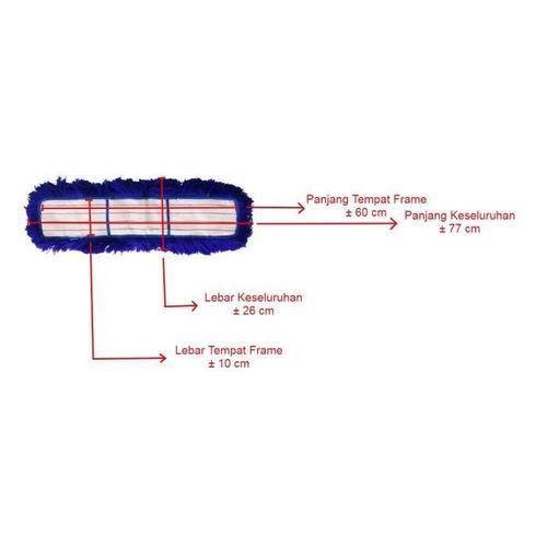 Jual Frame & Refill Kain Lobby Duster 40/60/80cm|Putih&Biru|Dust Mop ...