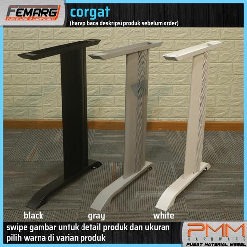 Jual kaki meja FEMARG corgat | office table base meja kantor besi abu ...