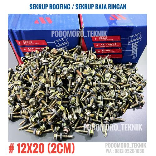 Jual Sekrup Roofing HEX / SDS #12X20 Sekrup Atap Baja Ringan 12x20 (2 ...